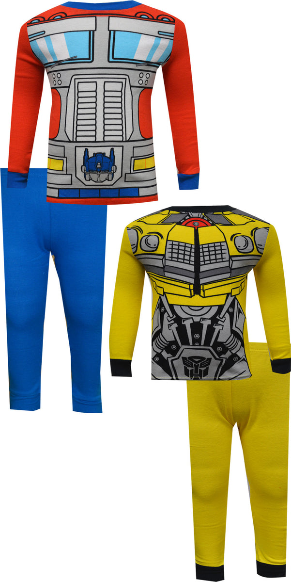 Transformers Bumblebee and Optimus Prime 4pc Cotton Pajamas – WebUndies.com