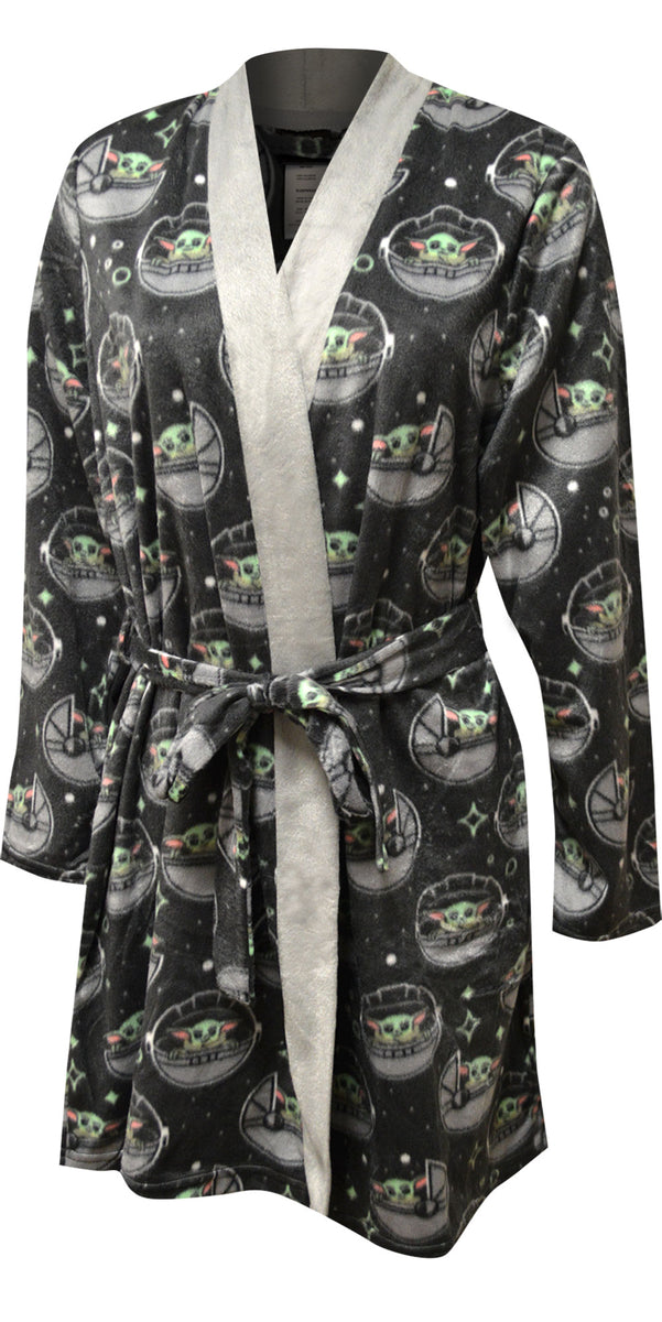 Star Wars Mandalorian Grogu in the Galaxy Silky Fleece Robe – WebUndies.com