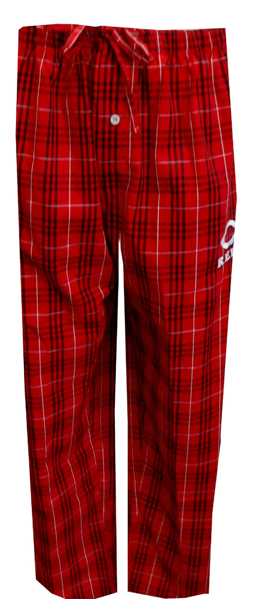 Cincinnati Reds Logo Cotton Plaid Lounge Pants – WebUndies.com