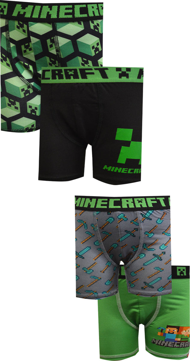 Minecraft Creeper 4 Pack Boxer Briefs – WebUndies.com